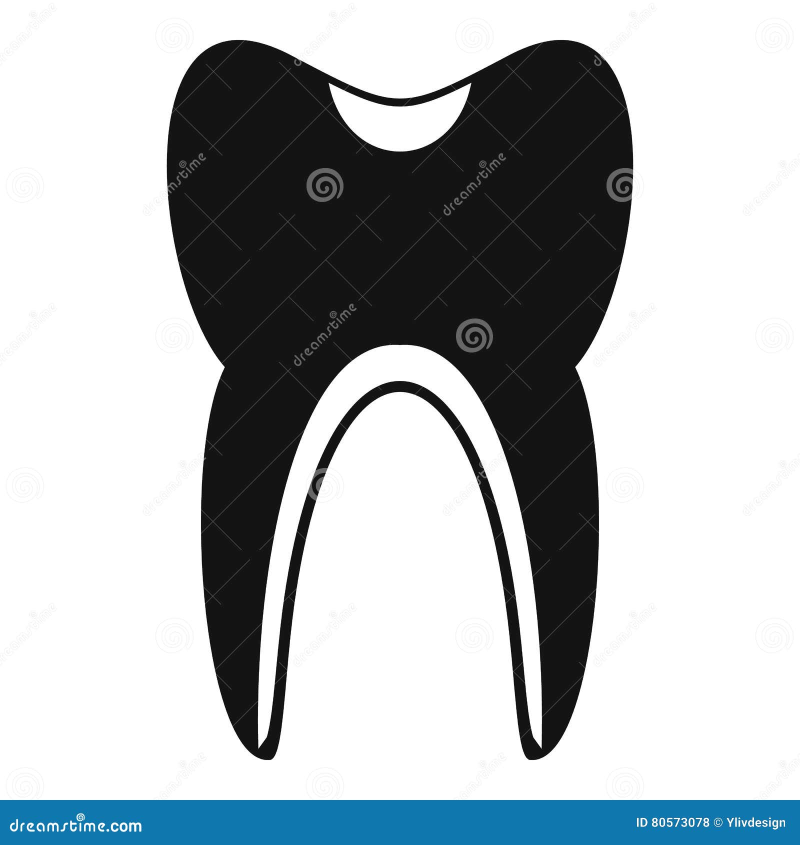 Tooth icon, simple style stock vector. Illustration of toothpaste ...