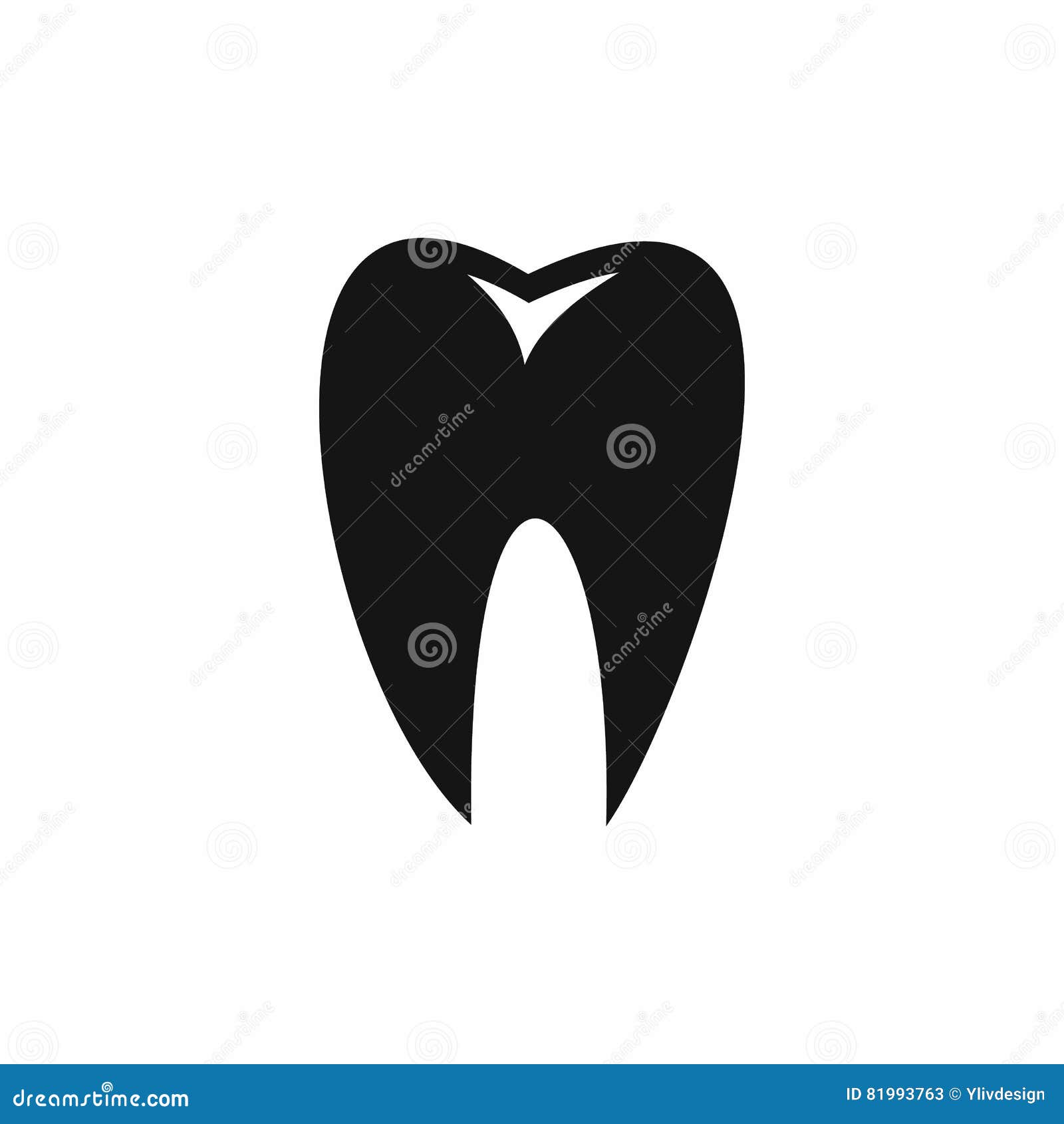 Tooth icon, simple style stock vector. Illustration of dentist - 81993763
