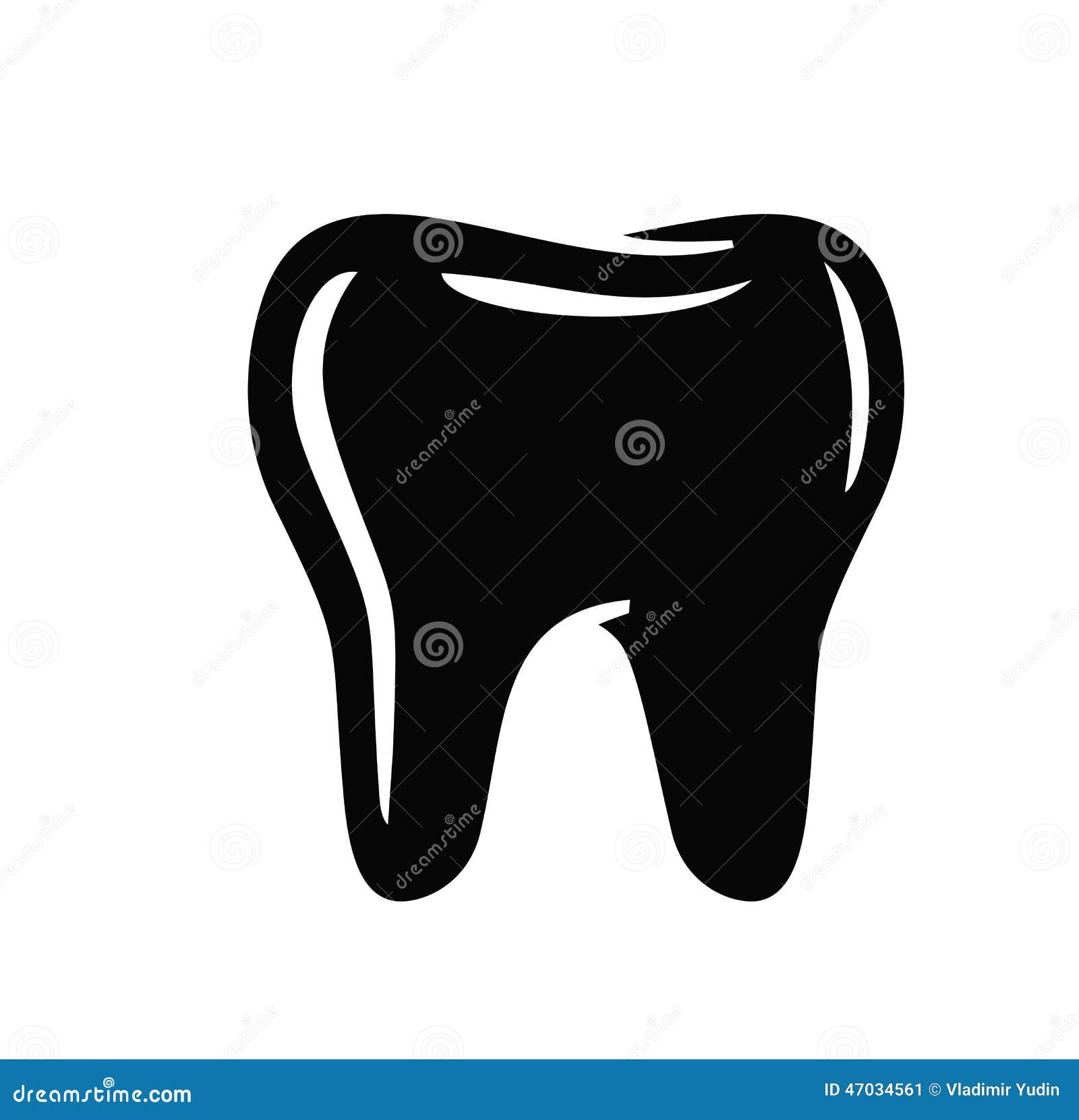 Tooth icon stock vector. Illustration of medicine, icon - 47034561