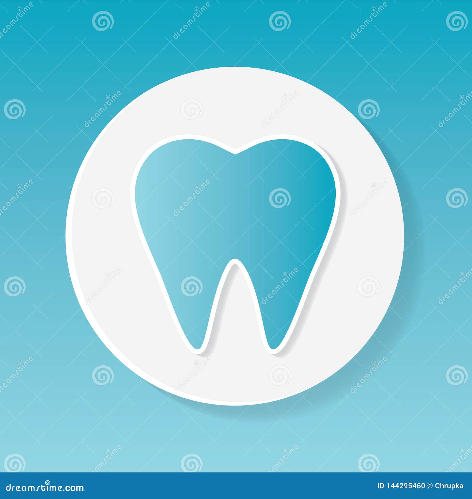 Tooth icon stock vector. Illustration of graphic, symbol - 144295460