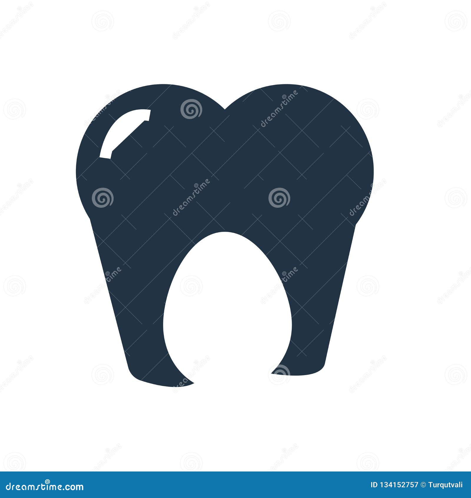 Tooth Icon Vector Isolated on White Background, Tooth Sign Stock Vector ...