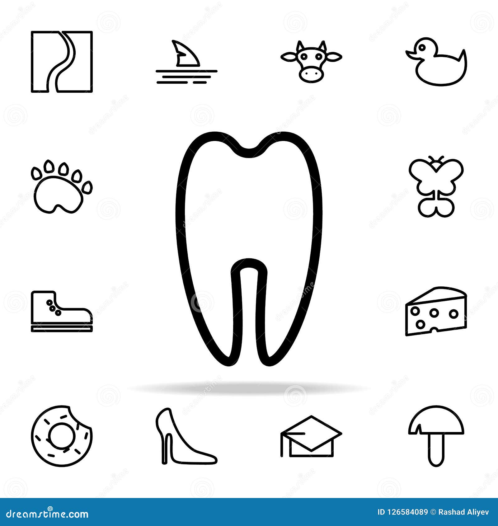 Tooth Icon. Web Icons Universal Set for Web and Mobile Stock ...