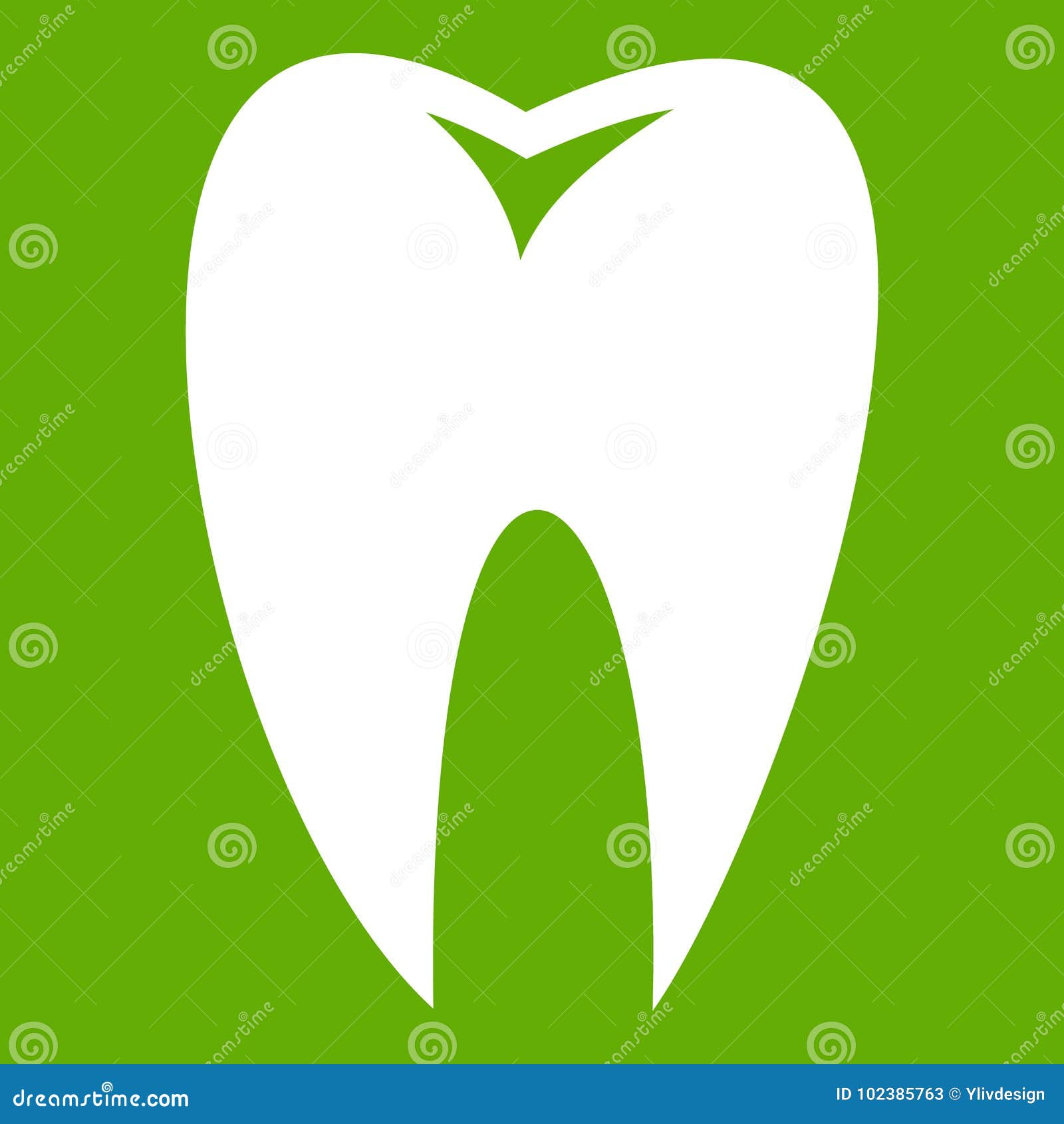 Tooth icon green stock vector. Illustration of anatomy - 102385763
