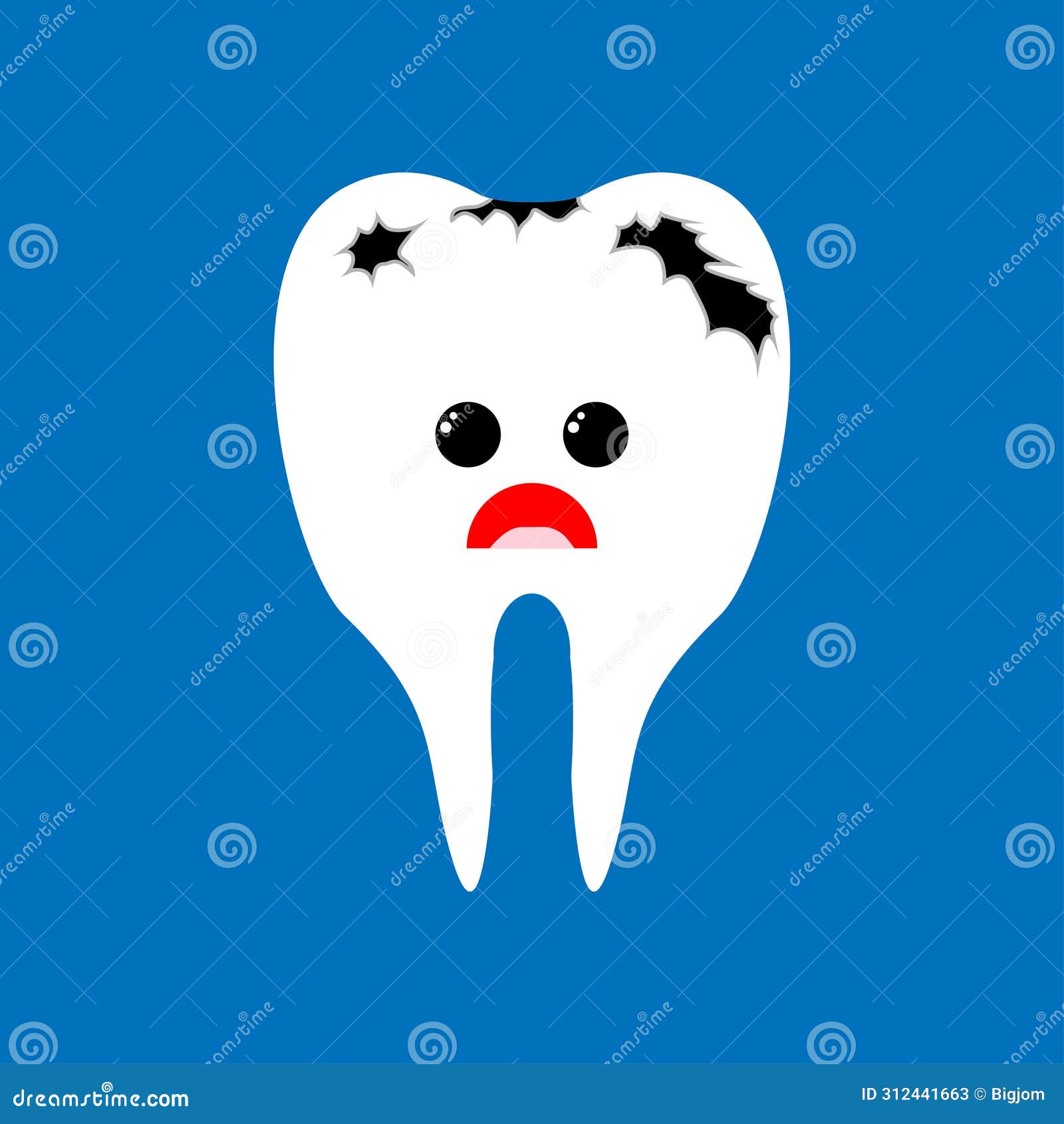 Tooth Icons. Bad Teeth With Tooth Decay. Oral Dental Hygiene. Vector ...