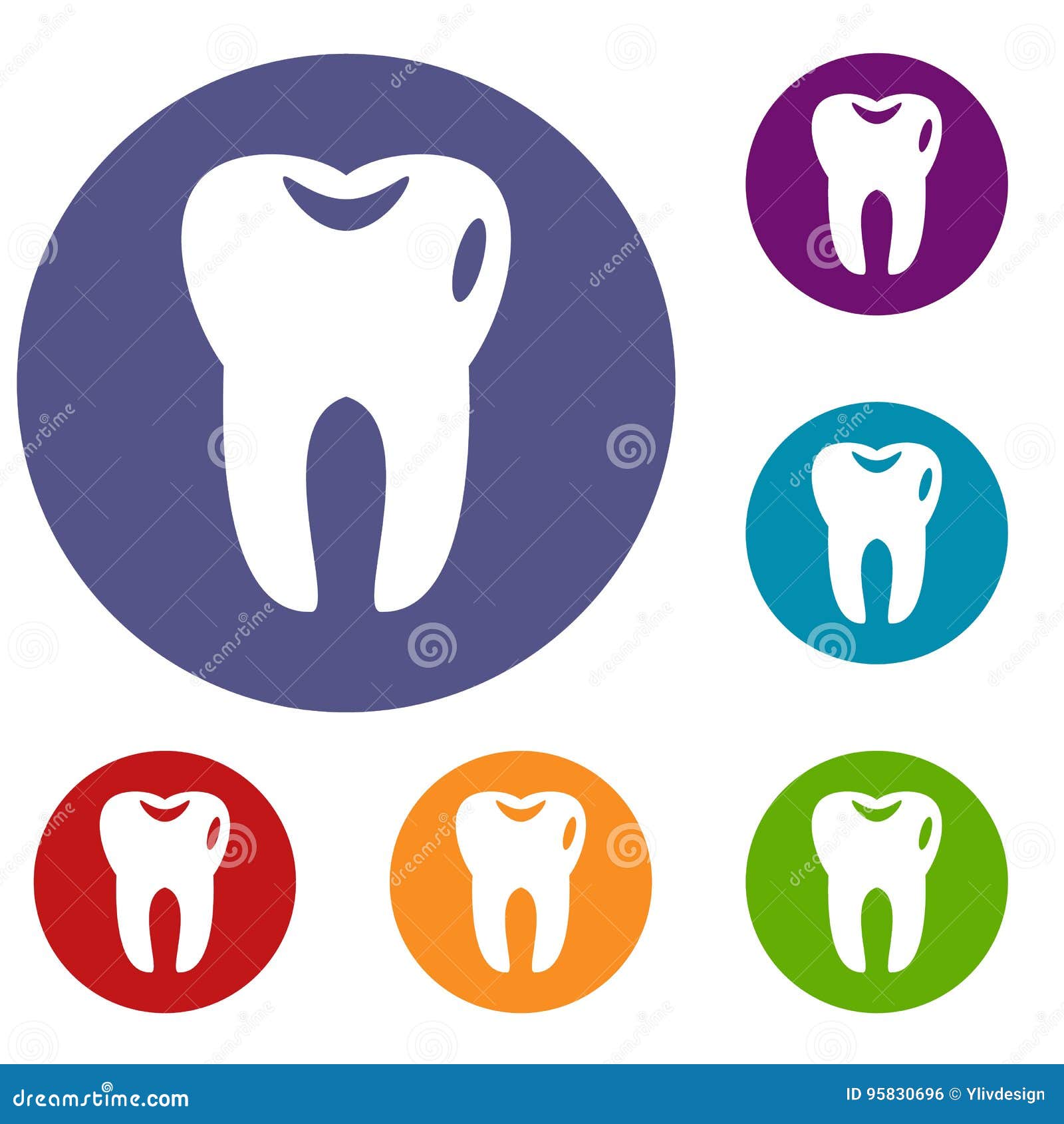 Tooth icons set stock vector. Illustration of clean, healthy - 95830696