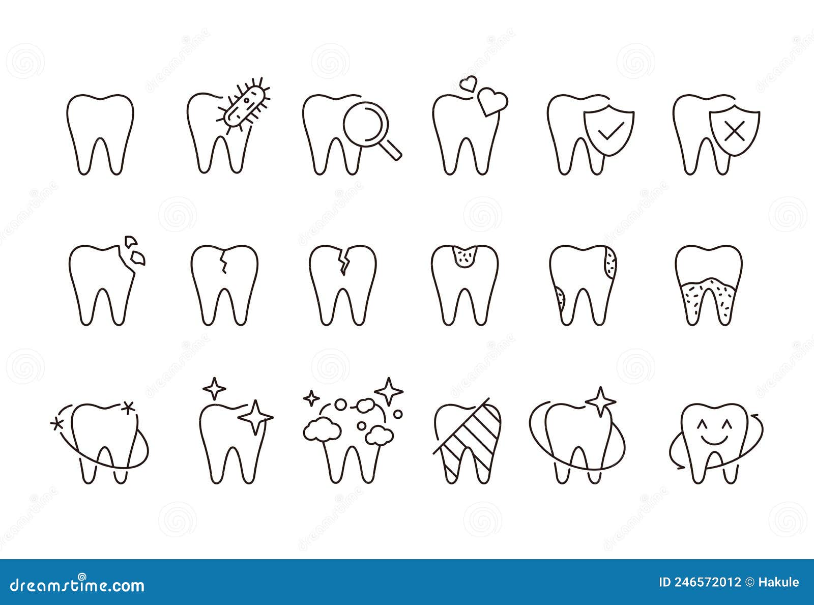 Tooth Icons, Vector Illustration Stock Vector - Illustration of ...