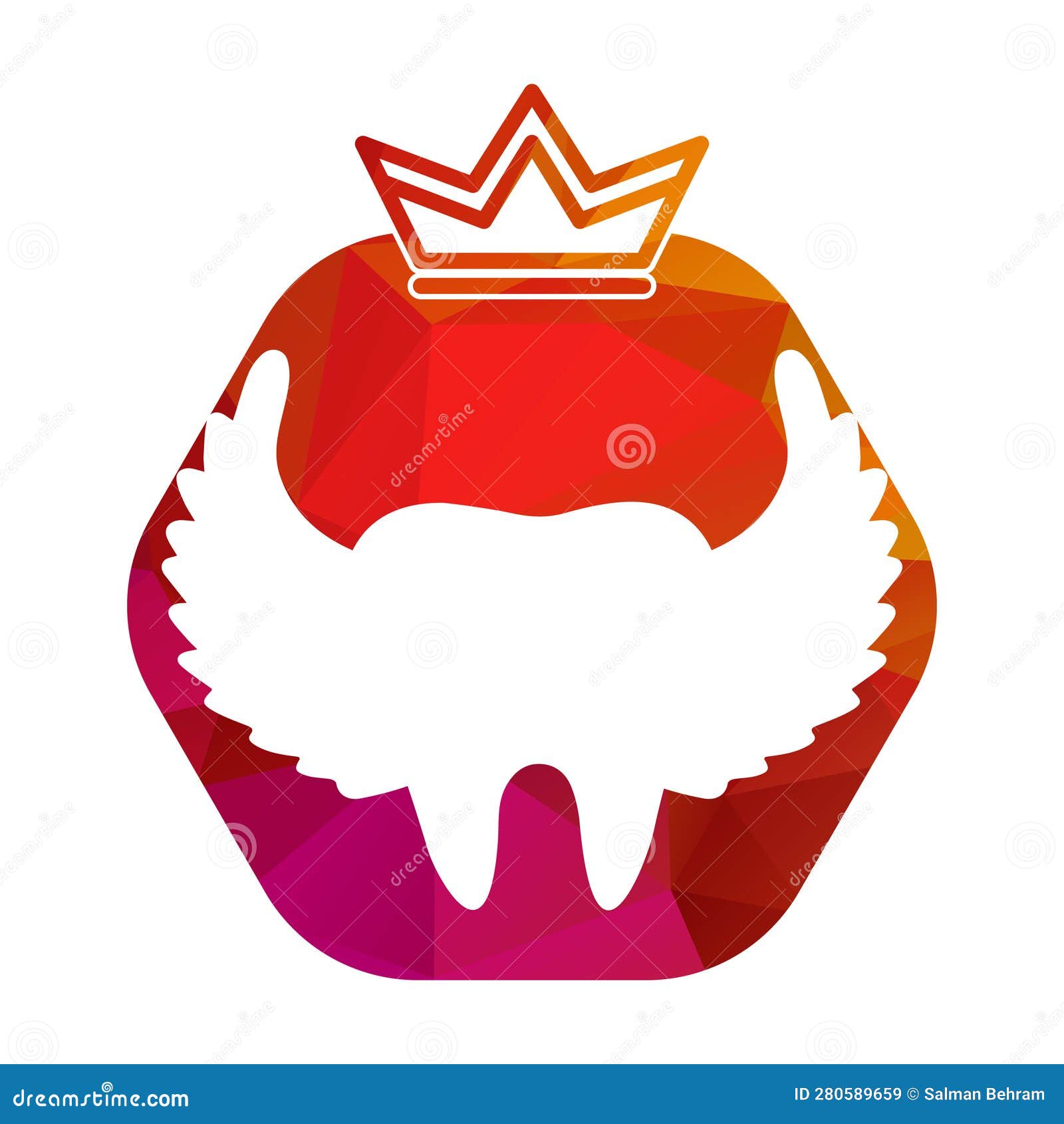 Tooth Inside a Shape of Hexagon with Crown Icon Vector Stock Vector ...