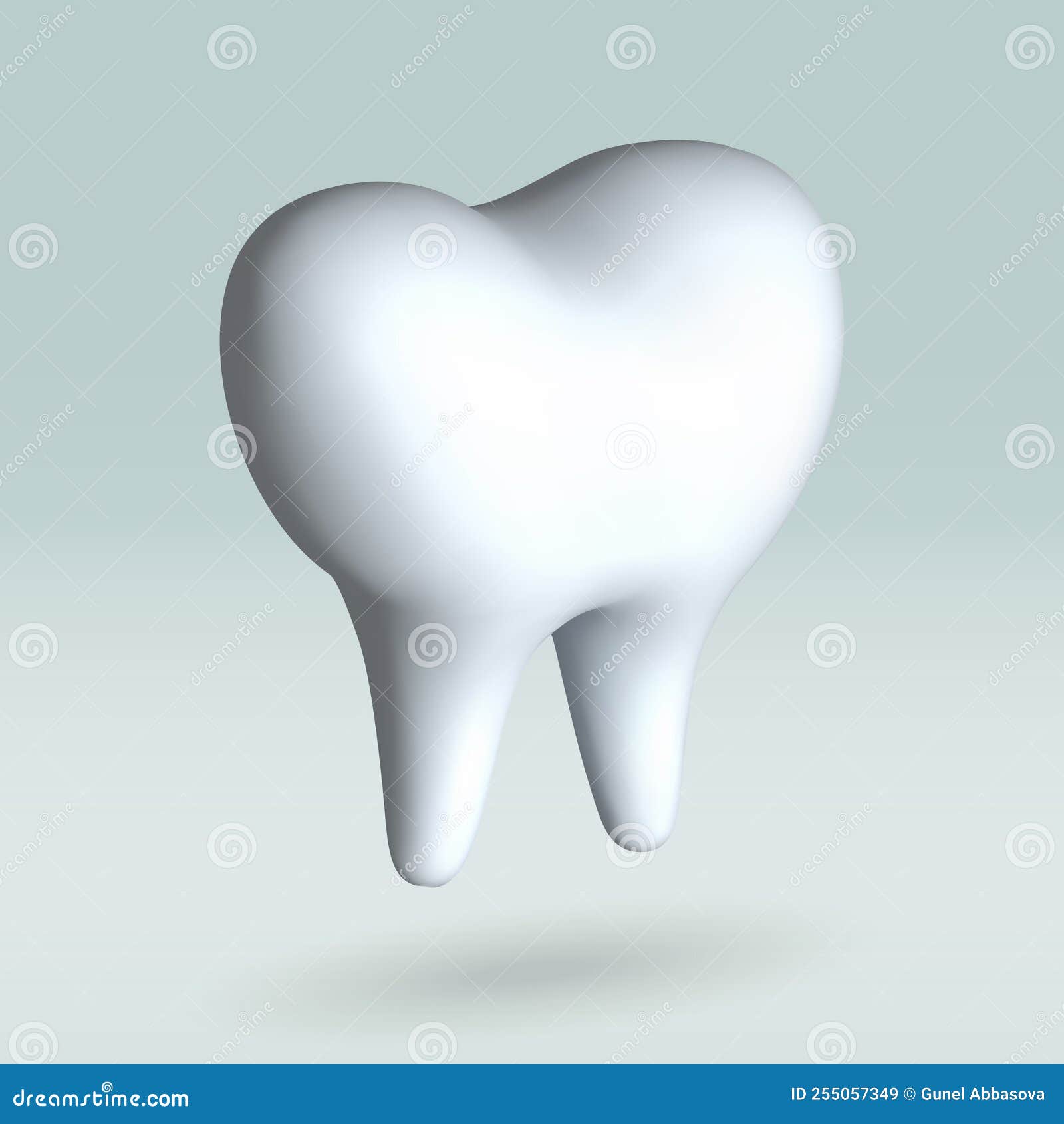 Tooth Isolated 3d Icon. Tooth 3d Illustration Stock Vector ...