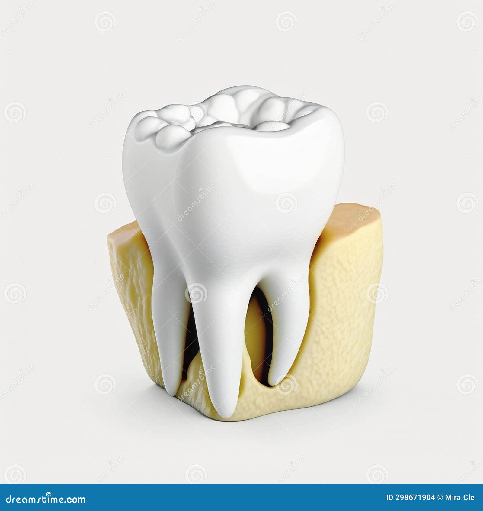 Tooth Isolated on White Background, Created with Generative AI Stock ...