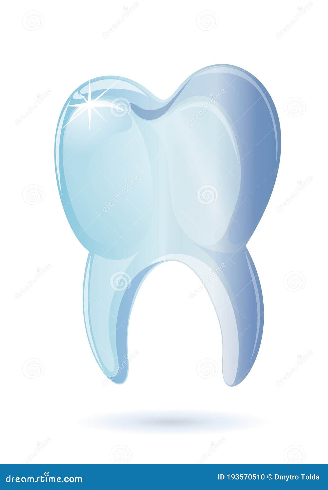 Tooth Isolated on White Background. Vector Icon Stock Vector ...