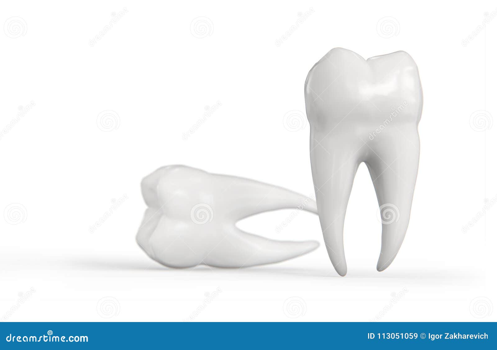 Tooth isolated on white 3d stock illustration. Illustration of render ...