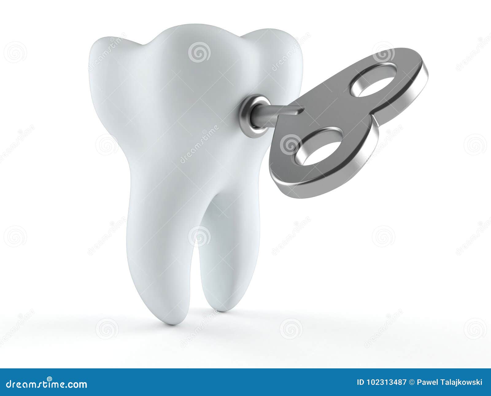 Tooth with key stock illustration. Illustration of access - 102313487
