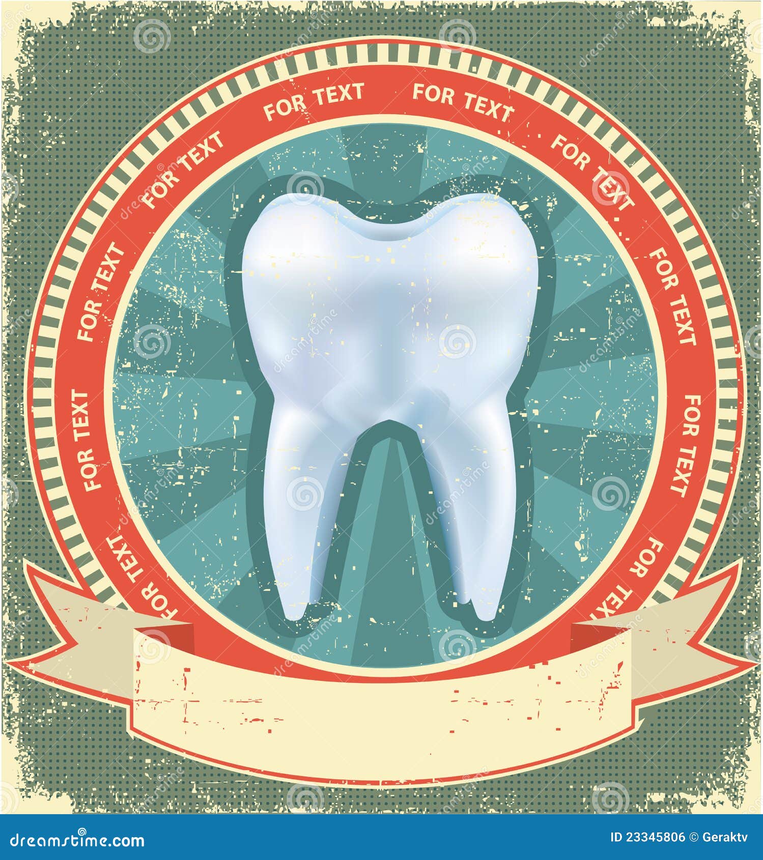 Tooth label set. Vintage stock vector. Illustration of label - 23345806