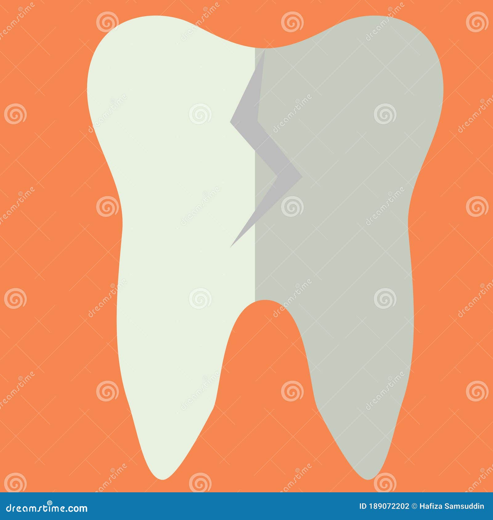 Tooth with Lightning. Vector Illustration Decorative Design Stock ...