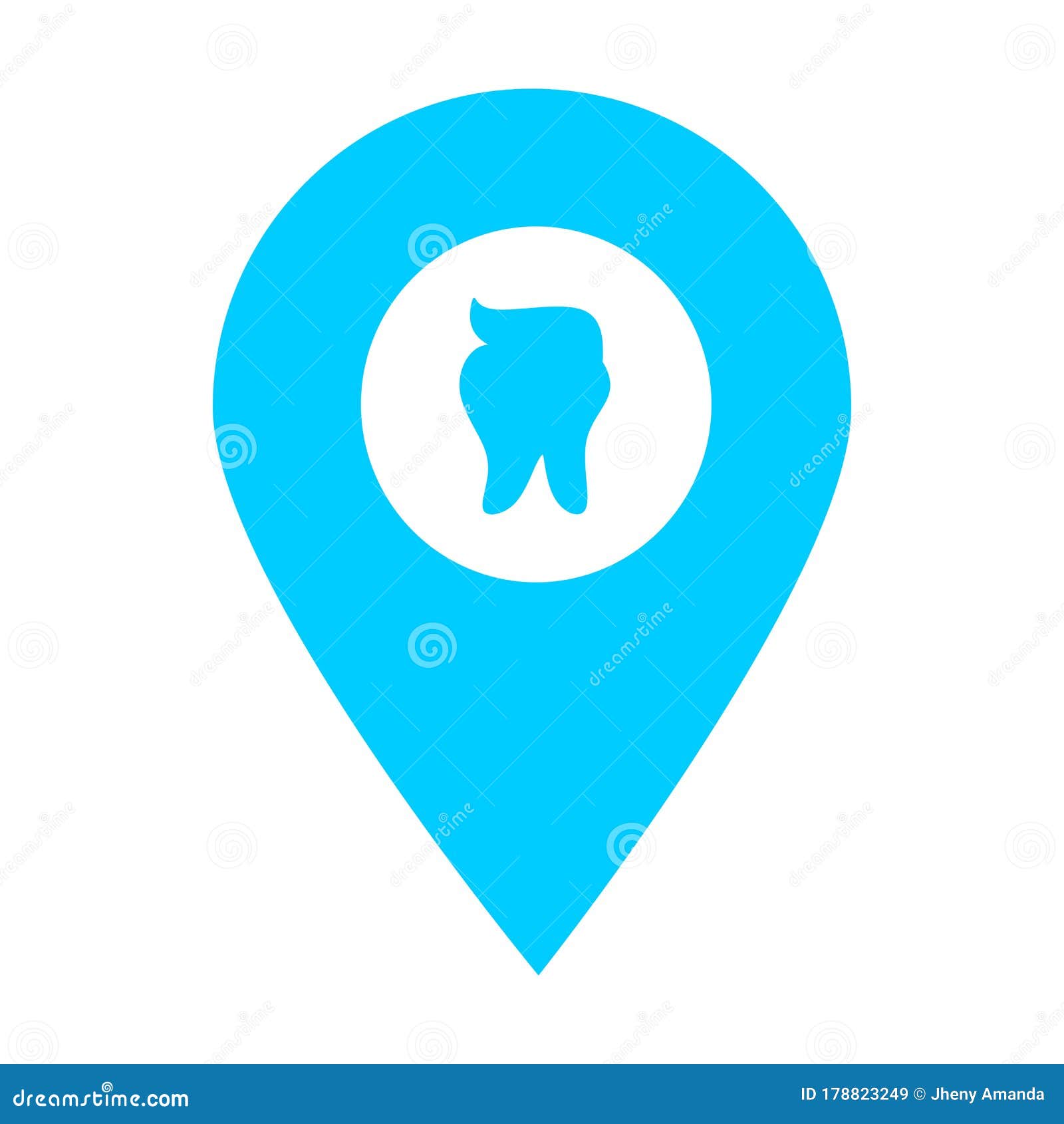 Tooth Location Map Pin Icon. Element of Map Point for Mobile Concept ...