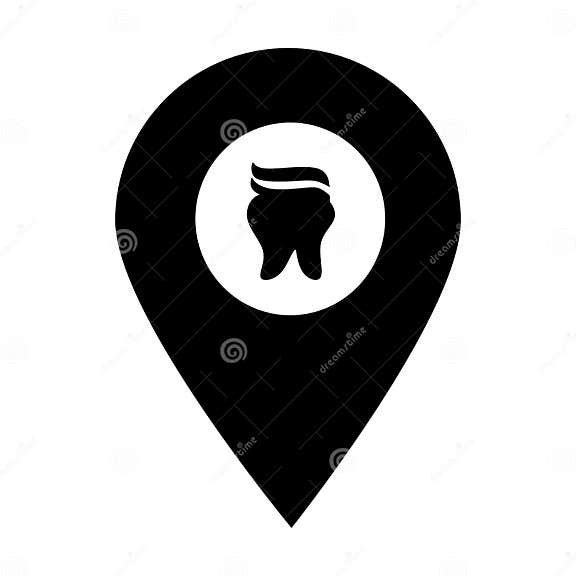 Tooth Location Map Pin Icon. Element of Map Point for Mobile Concept ...