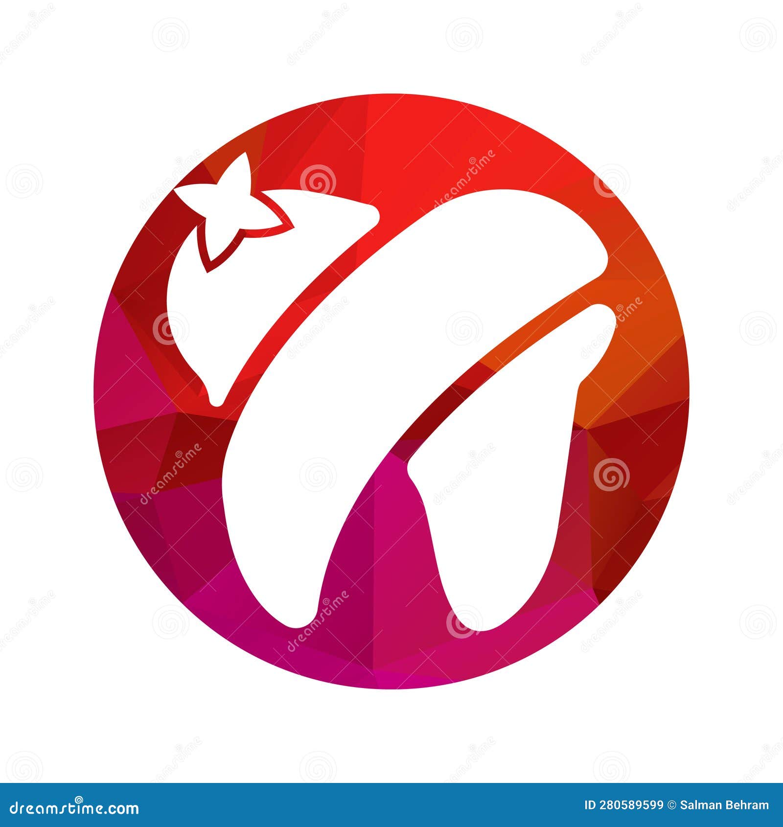 Tooth Logo Dental Care with Circle Shape Vector Illustration Stock ...