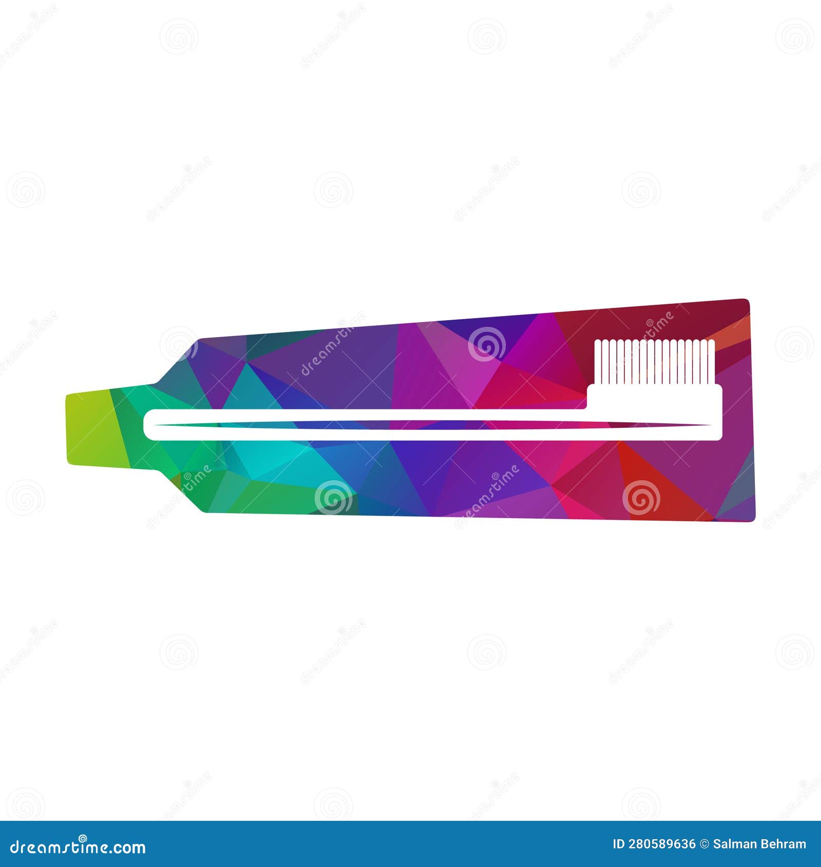 Tooth Logo Dental Toothpaste and Toothbrush Vector Illustration Stock ...