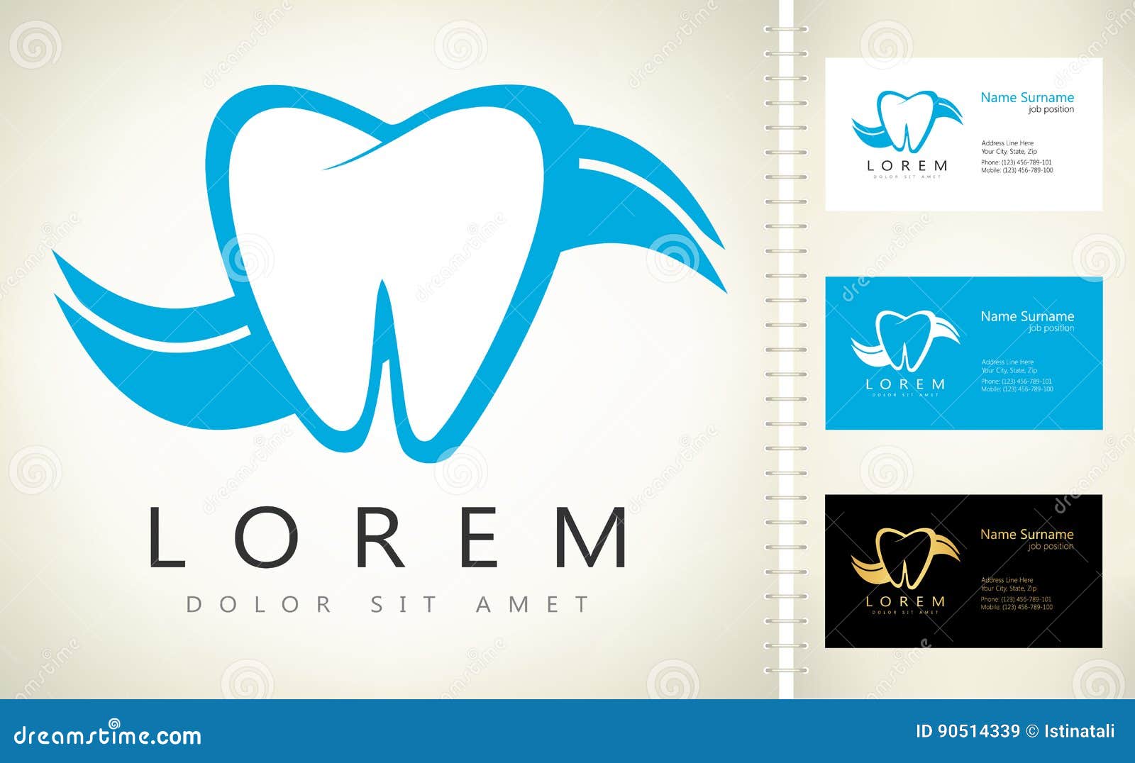 Tooth Logo In Linear Dental Clinic Tooth Abstract Design Vector ...