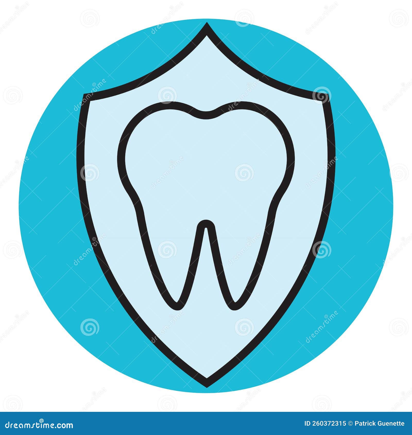 Tooth medal, icon stock vector. Illustration of graphic - 260372315