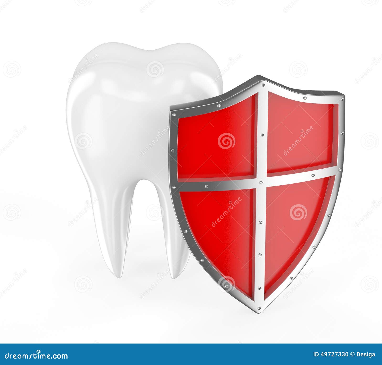 Tooth with metal shield stock illustration. Illustration of dentist ...
