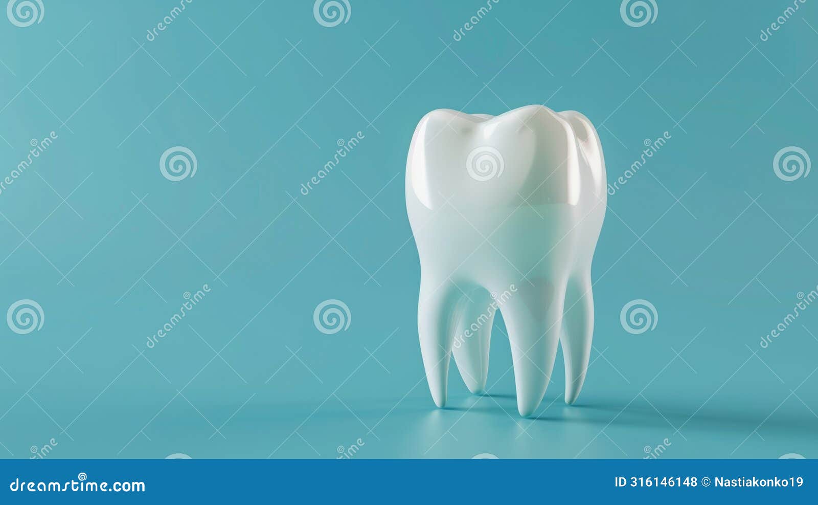 Tooth Model on Blue Background Stock Photo - Image of education ...