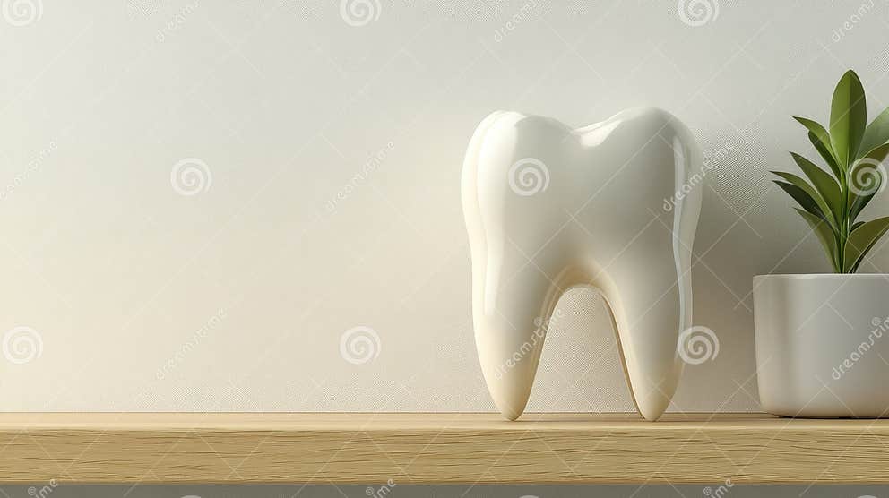 Tooth Model on Shelf with Light Background Stock Photo - Image of ...