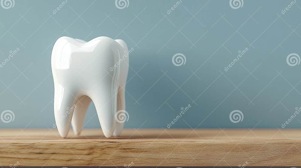 Tooth Model on Shelf with Light Background Stock Illustration ...