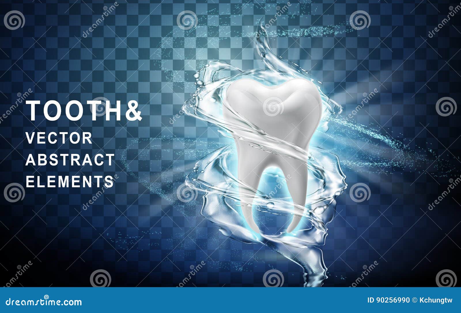 Tooth 3D Model With Plaque, Virus, Germs, Fungi, Bacteria. Stain Dirt ...