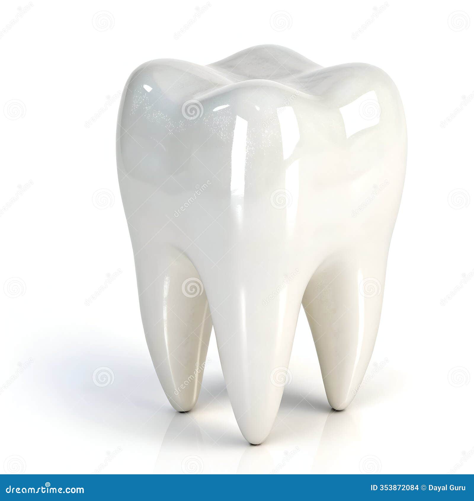 "Tooth in Modern Style Isolated on White Background Stock Illustration ...