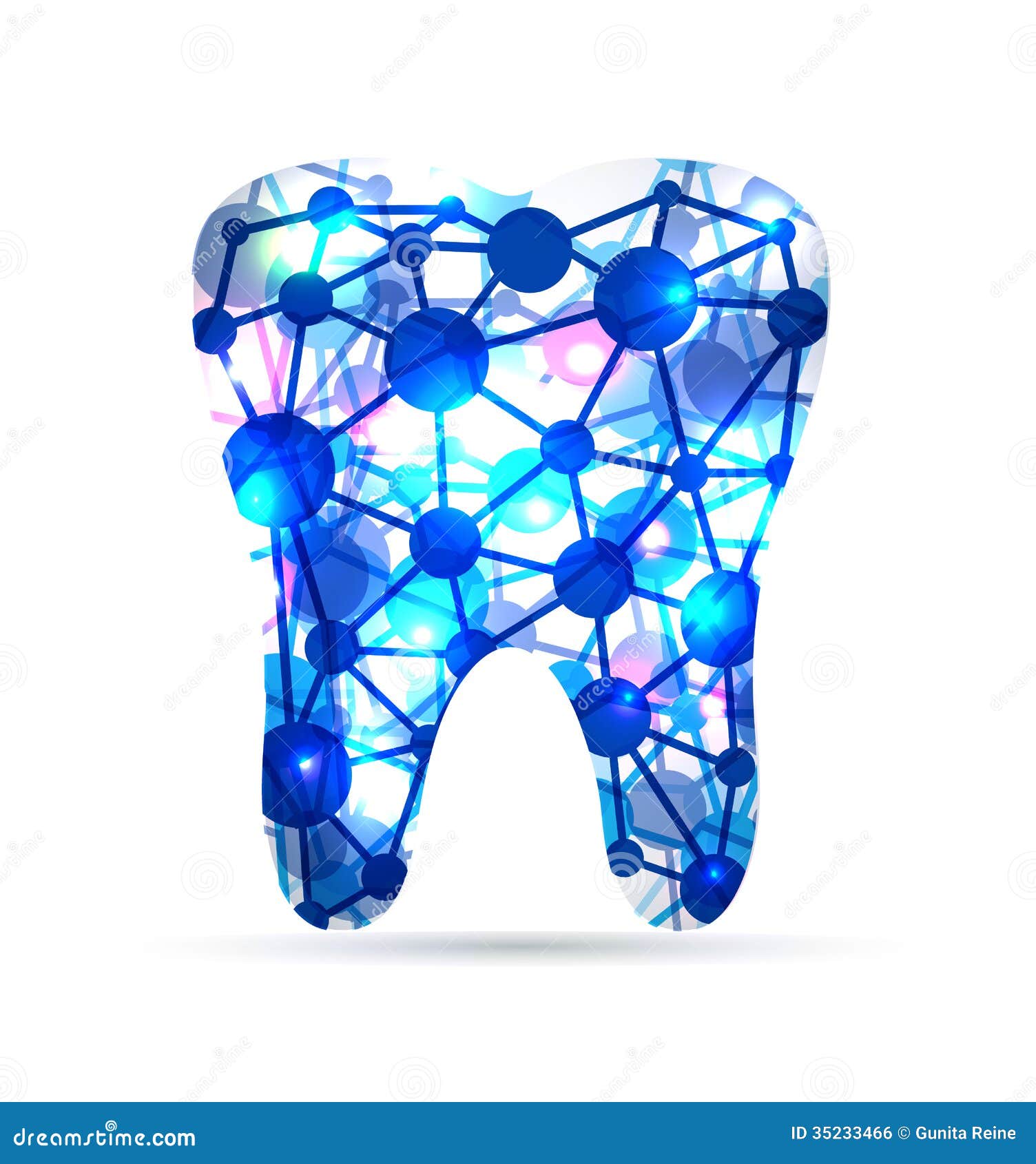 Tooth of molecules stock vector. Illustration of dental - 35233466