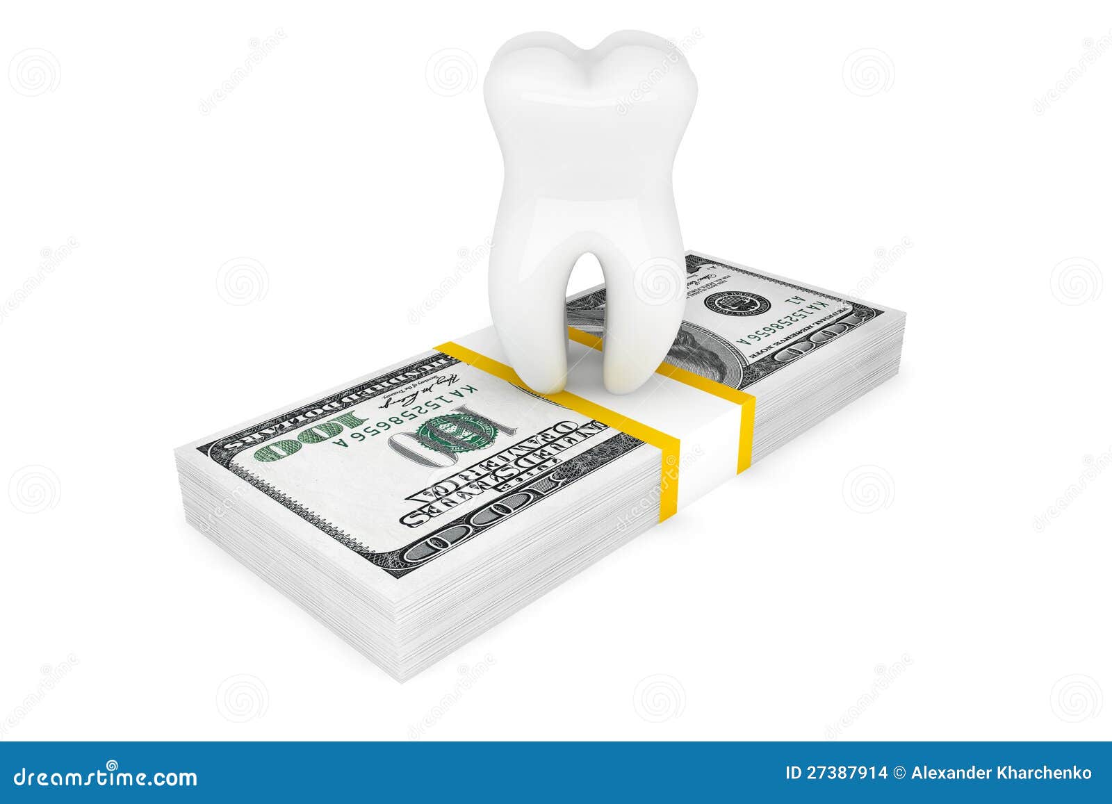 Tooth with Money stock illustration. Illustration of medicine - 27387914
