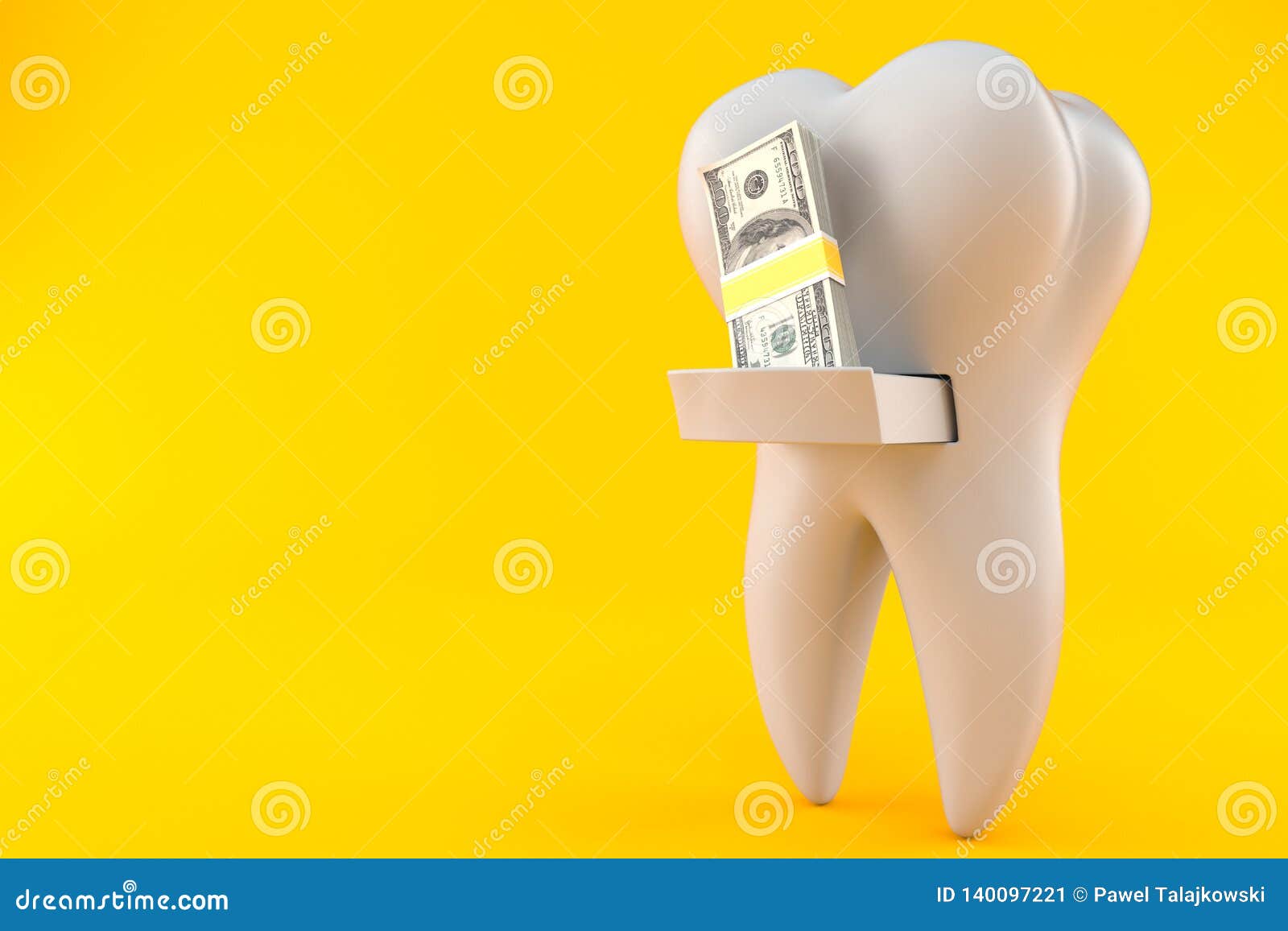 Tooth with money stock illustration. Illustration of money - 140097221