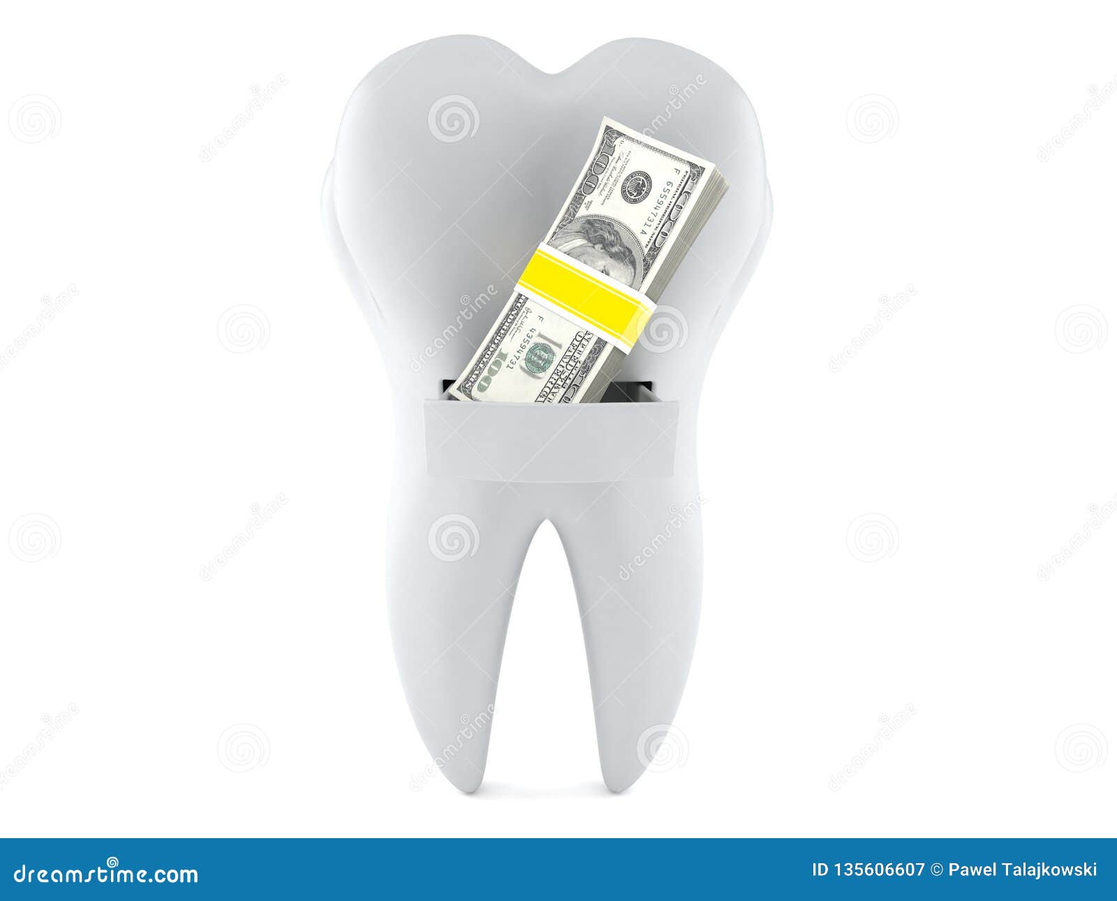 Tooth with money stock illustration. Illustration of financial - 135606607