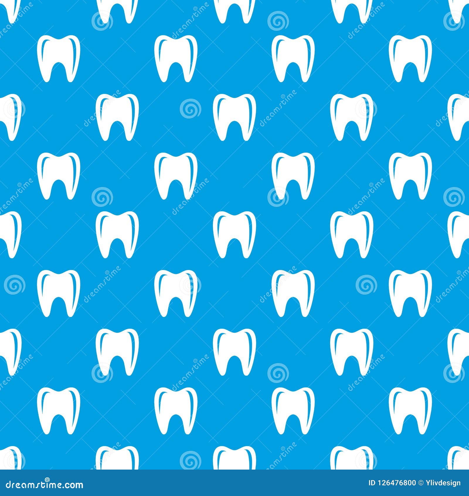 Tooth in Mouth Pattern Vector Seamless Blue Stock Vector - Illustration ...