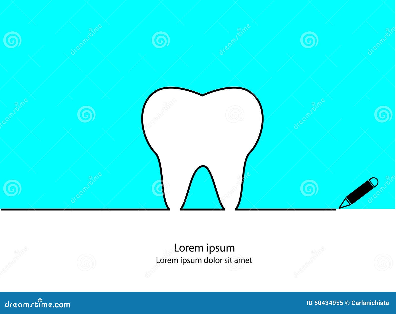 Tooth outline stock vector. Illustration of oral, simple - 50434955