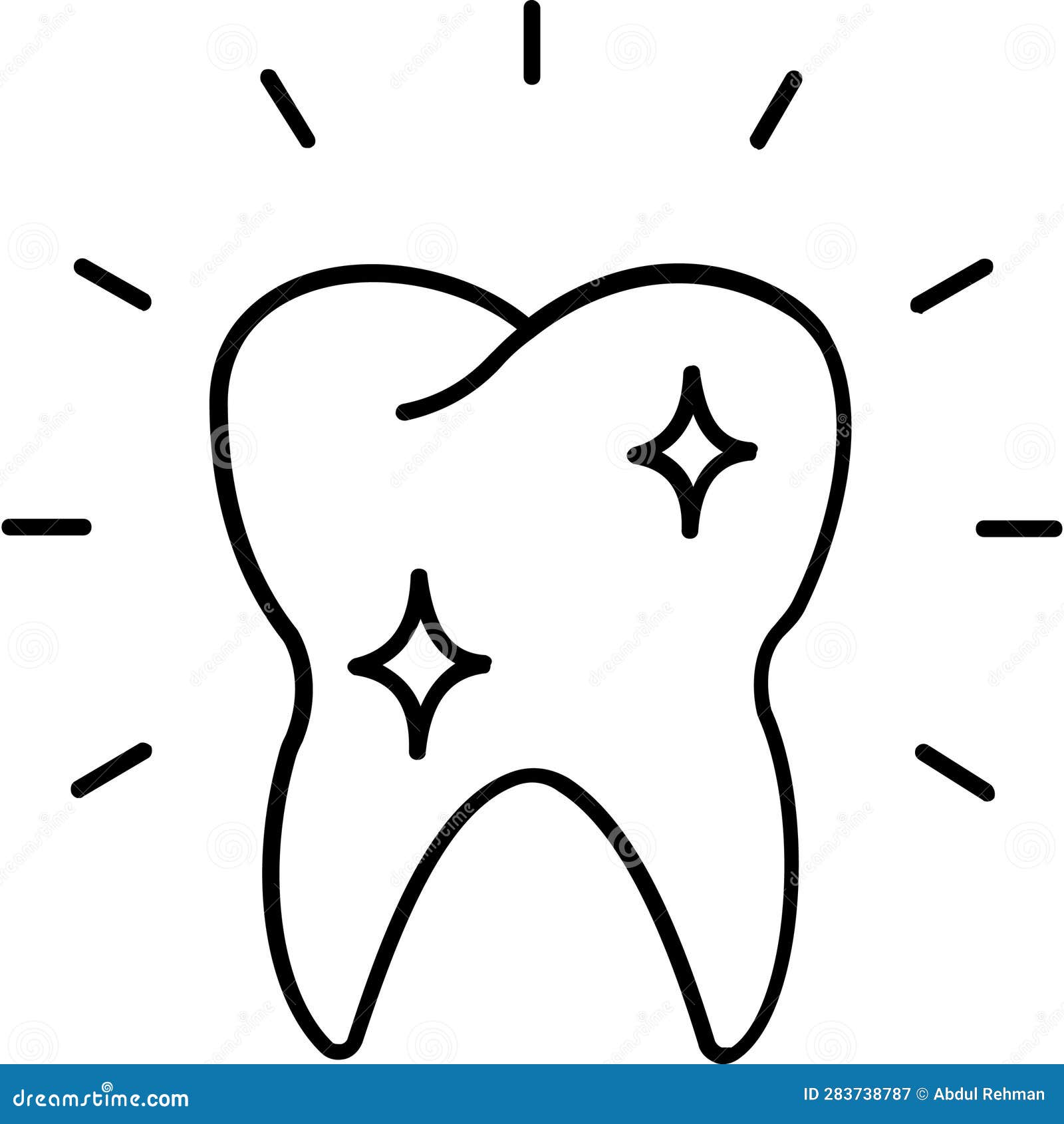 Tooth Outline Vector Icon that Can Easily Edit or Modify. Stock Vector ...