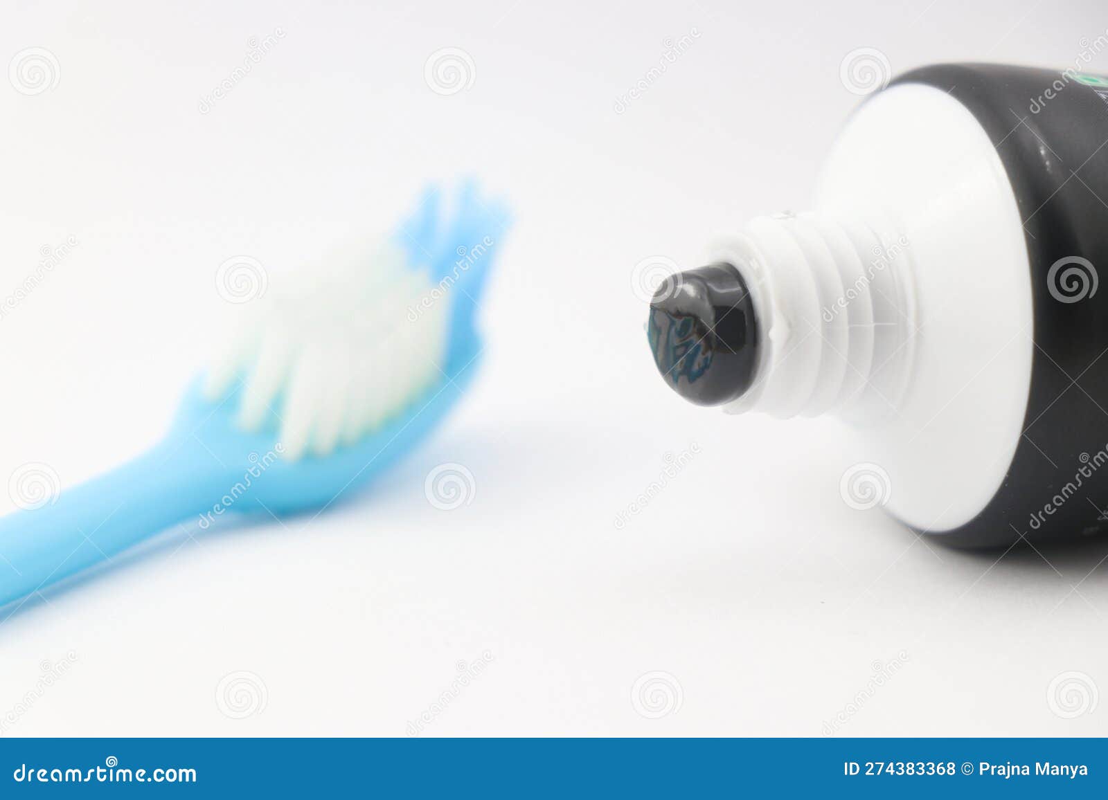 Tooth Paste and Tooth Brush with White Background. Oral Care Concept ...