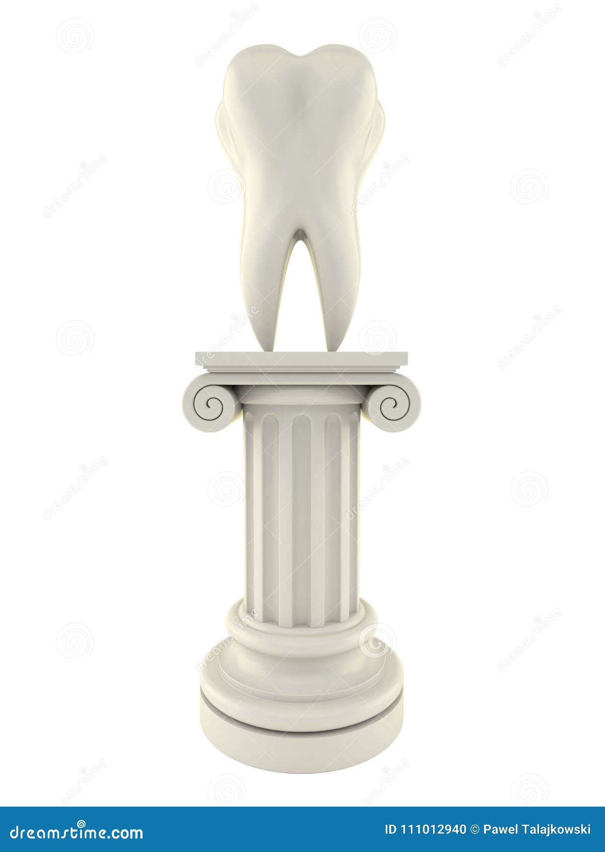 Tooth with pillar stock illustration. Illustration of style - 111012940