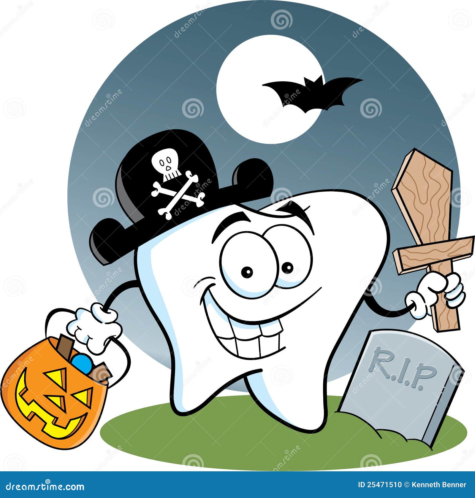 Tooth Pirate stock vector. Illustration of health, cartoon - 25471510
