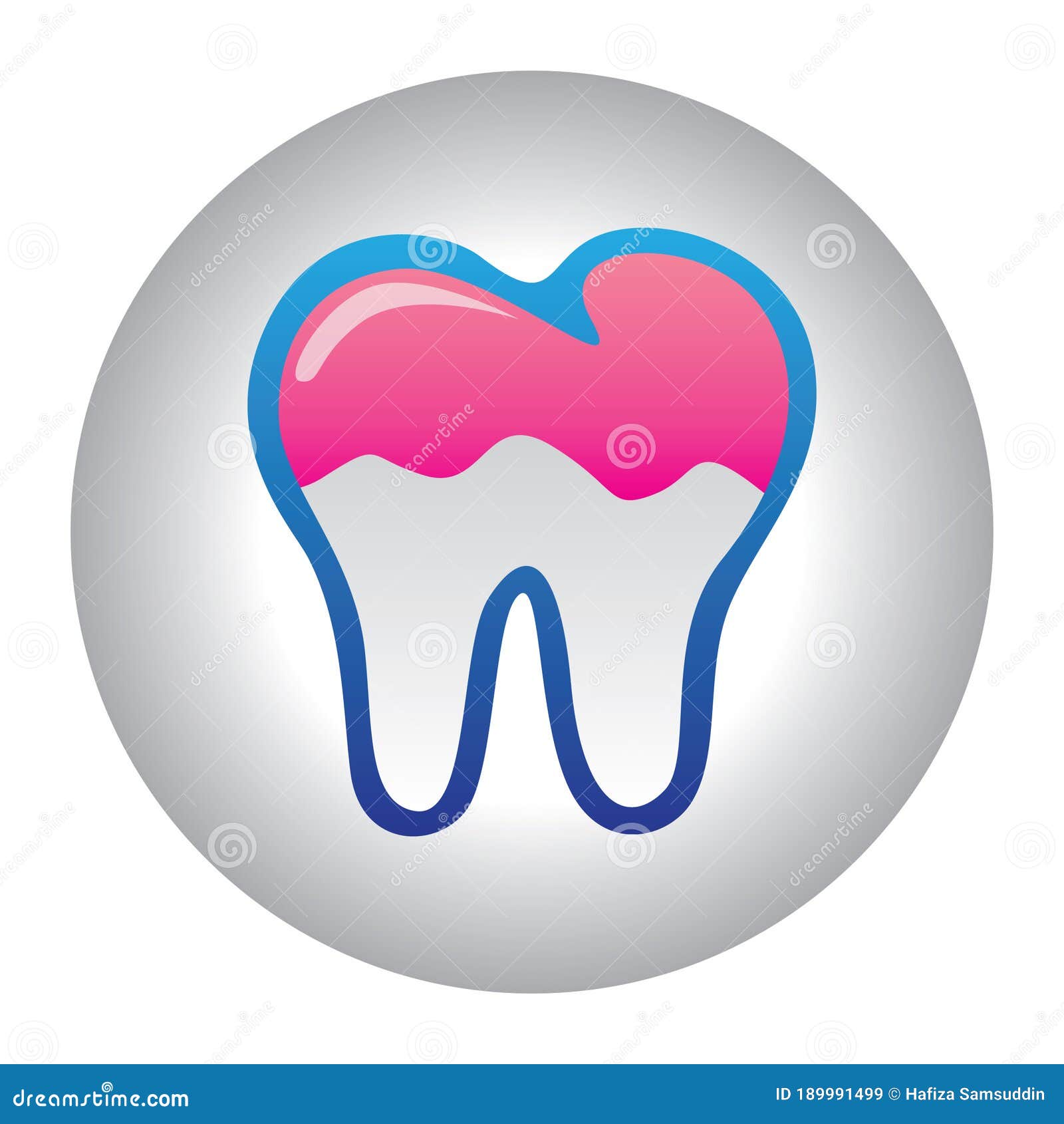 Tooth with Plaque. Vector Illustration Decorative Design Stock Vector ...