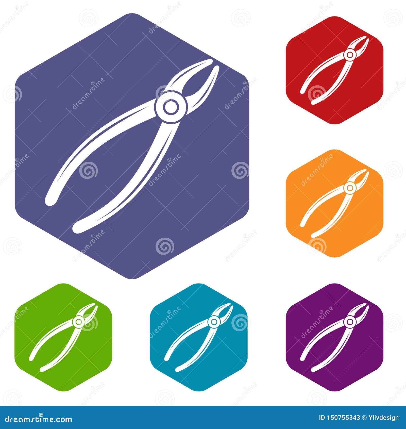 Tooth Pliers Icon, Simple Black Style Stock Vector - Illustration of emblem, icon: 150755343