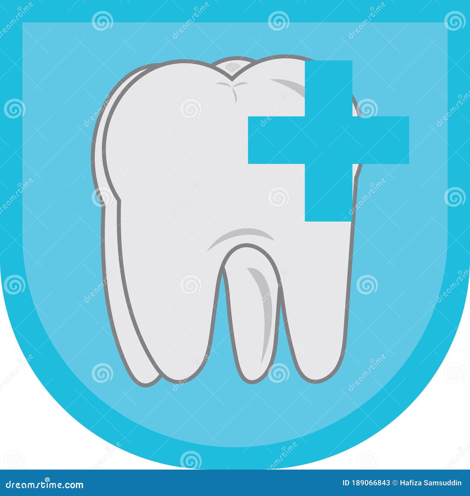 A Tooth with Plus Sign. Vector Illustration Decorative Design Stock ...