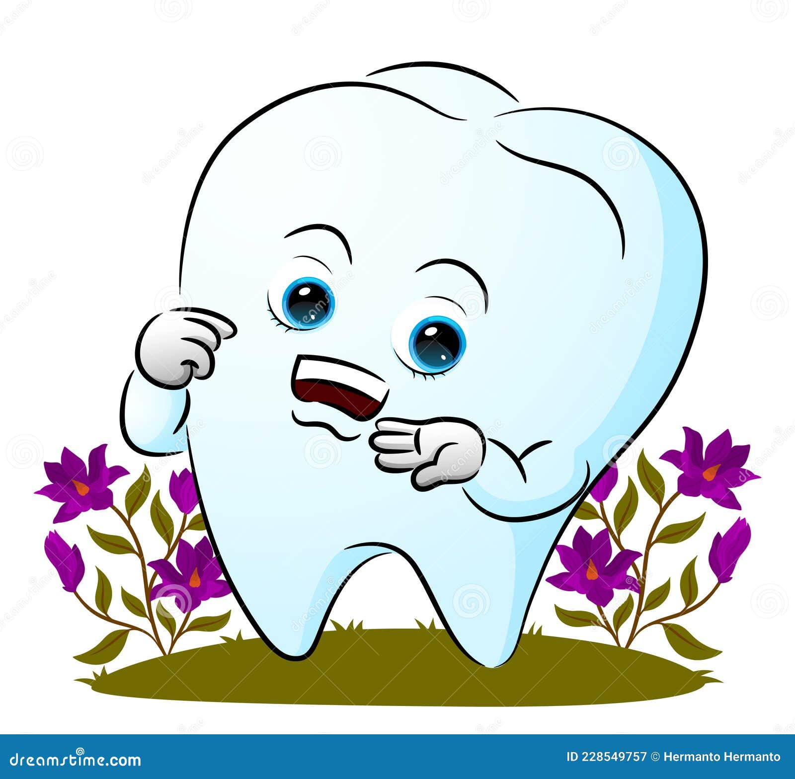 Tooth Pointing To Monitor Stock Photography | CartoonDealer.com #10158896