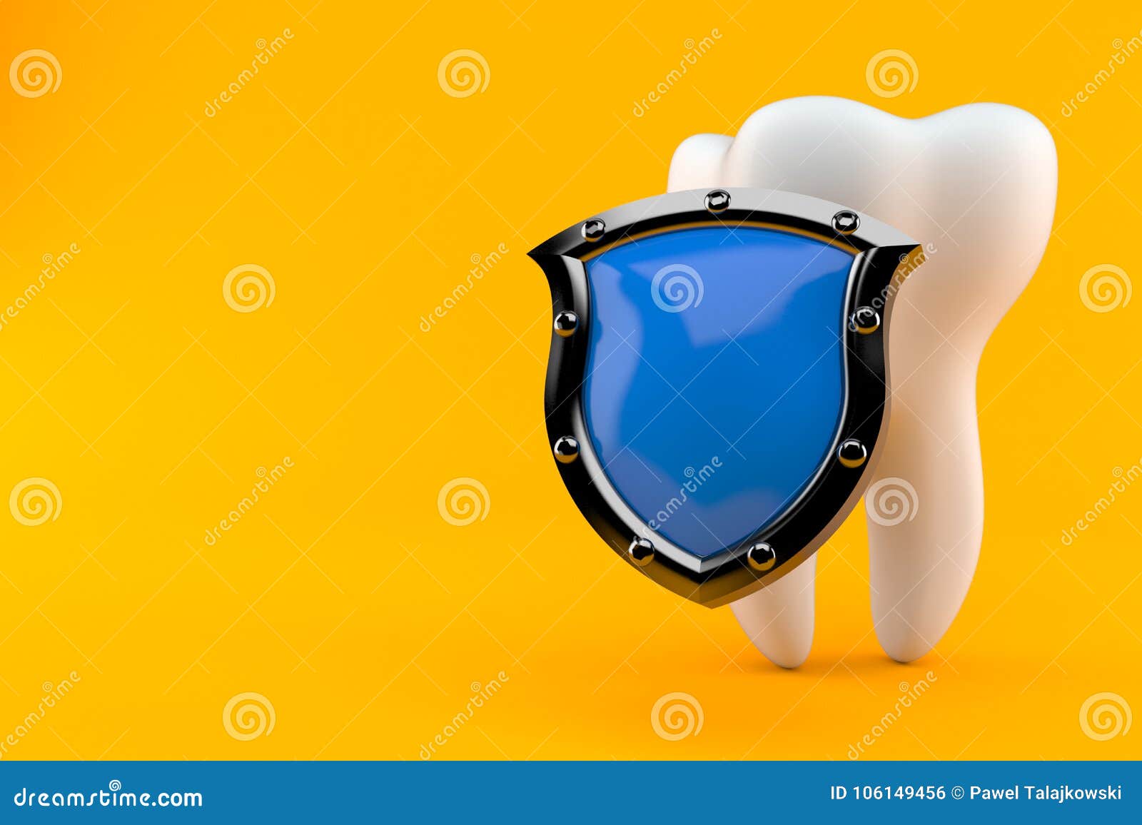 Tooth with Protection Shield Stock Illustration - Illustration of ...