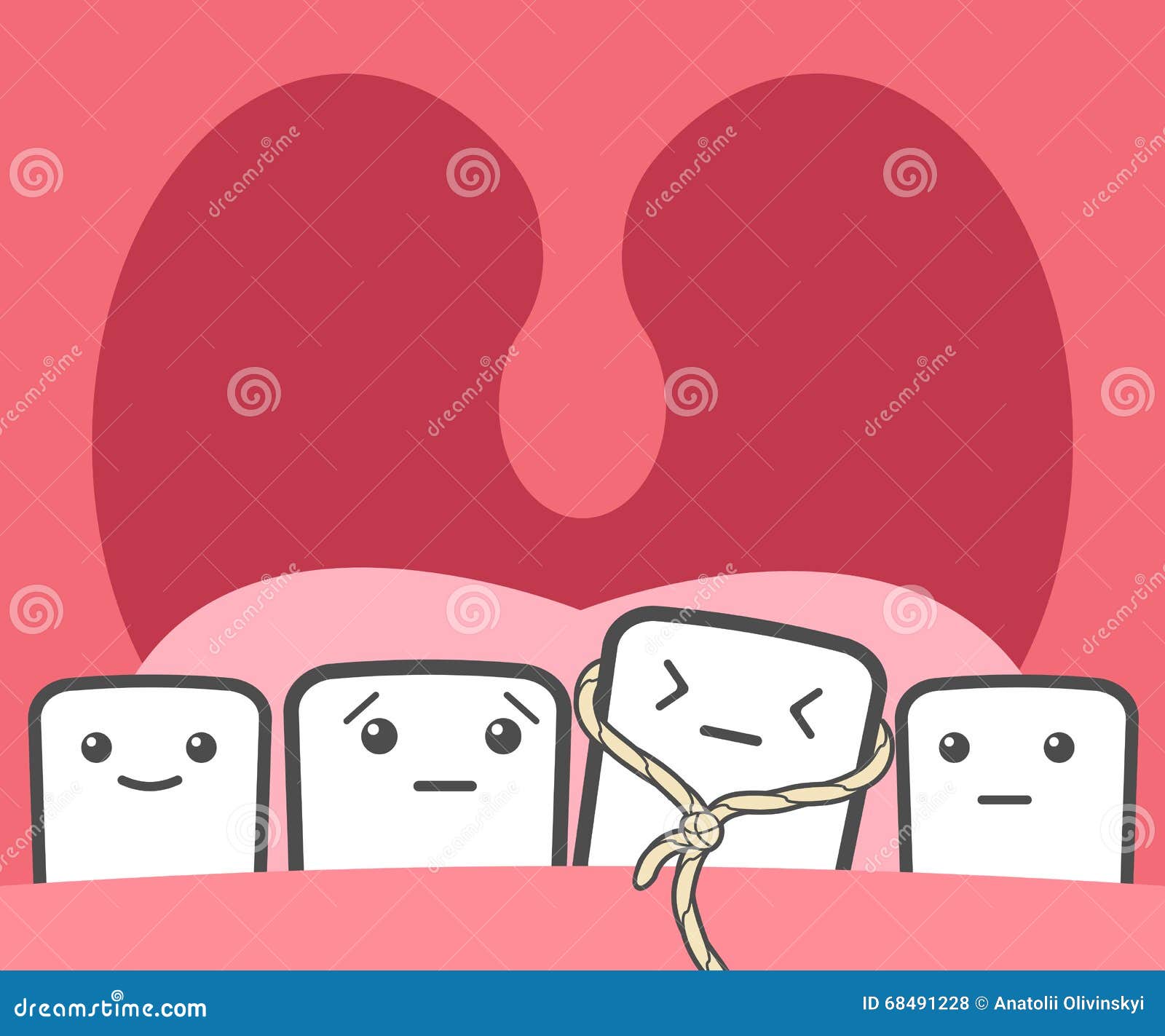 Pulled Teeth In Hand Pinup Pop Art Raster Royalty-Free Cartoon ...