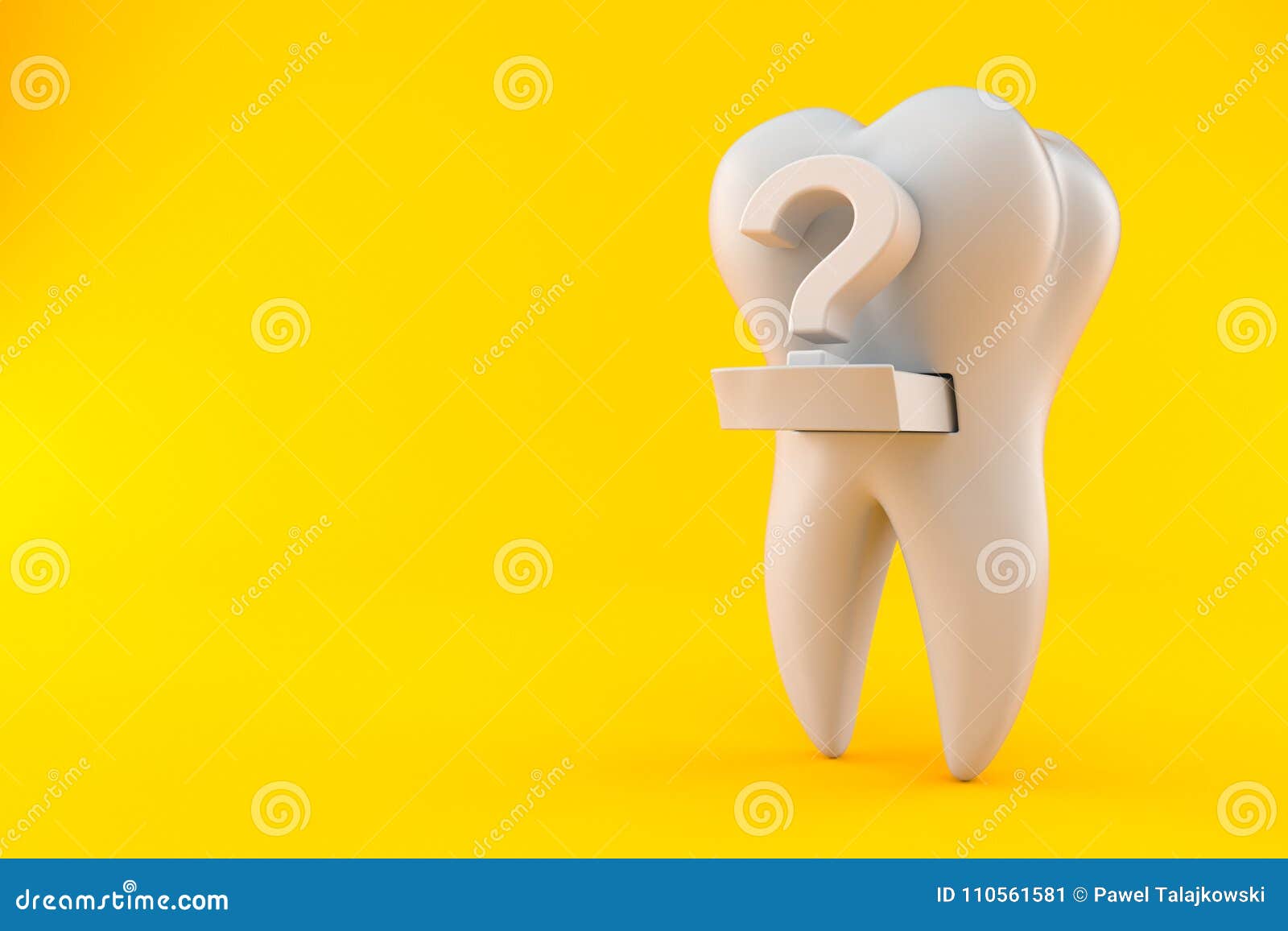 Tooth with question mark stock illustration. Illustration of query ...