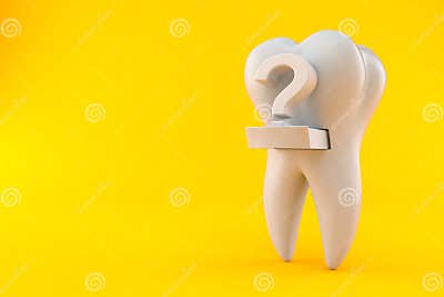 Tooth with question mark stock illustration. Illustration of query ...