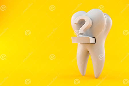 Tooth with question mark stock illustration. Illustration of query ...