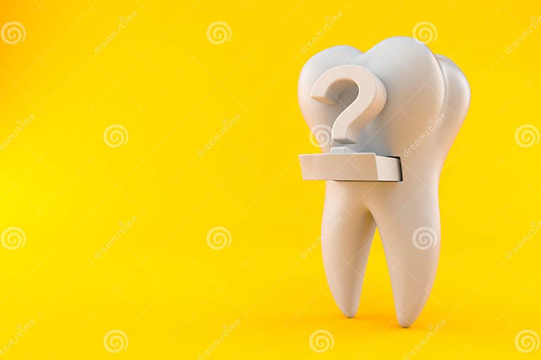 Tooth with question mark stock illustration. Illustration of query ...